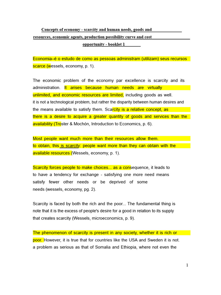 Understanding Scarcity in Economics | PDF | Goods | Economics