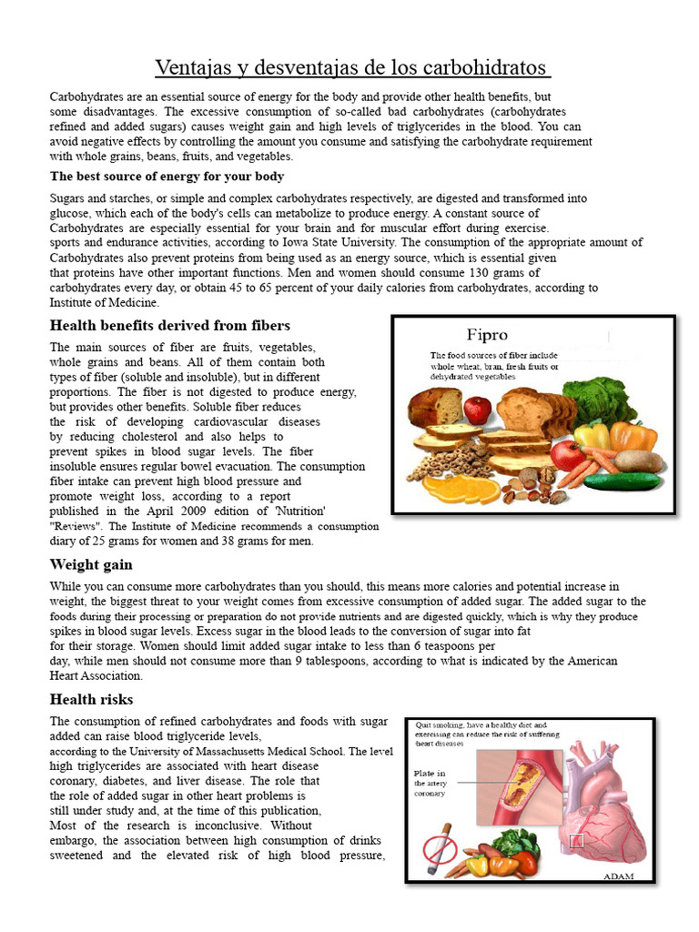 Understanding Carbohydrates: Benefits & Risks | PDF | Carbohydrates ...