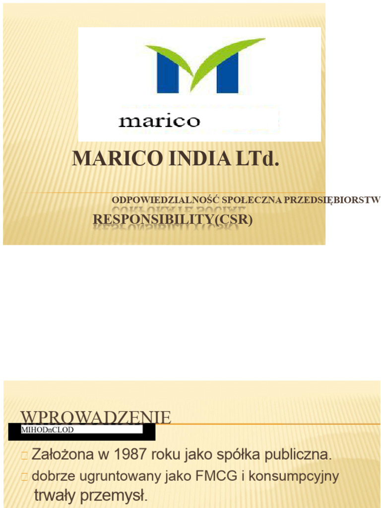 Marico CSR | PDF