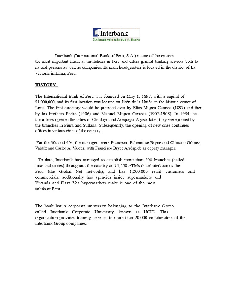 Interbank Bank | PDF | Elasticity (Economics) | Banks