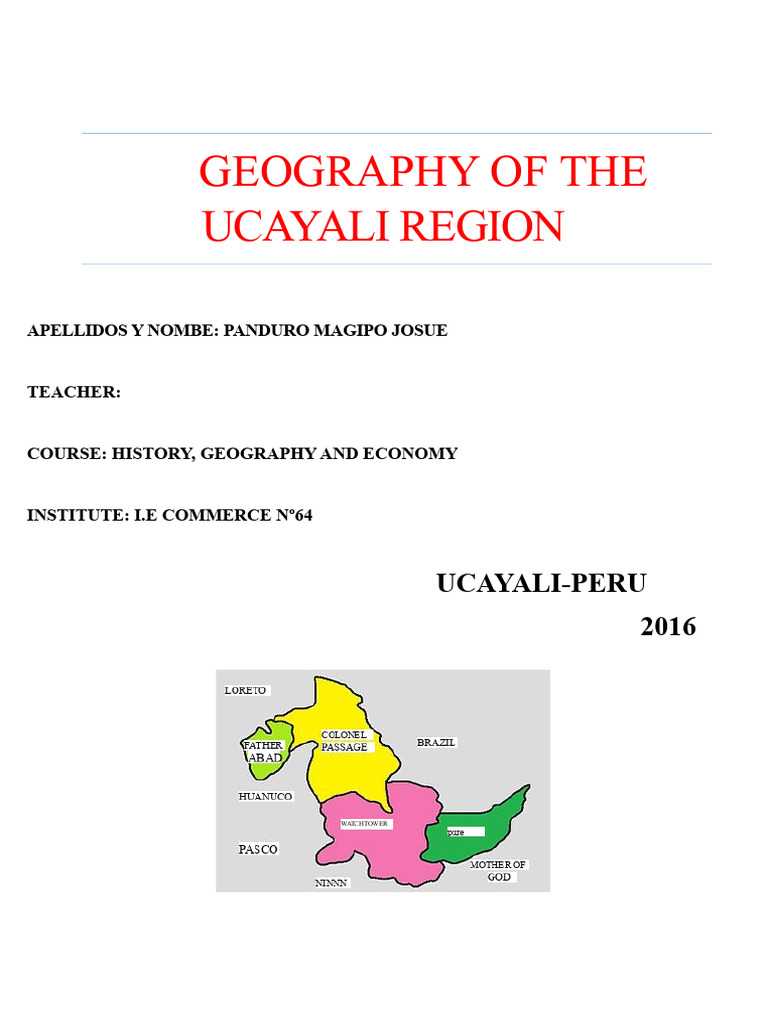 Geography of Ucayali Region, Peru | PDF | Amazon Rainforest | Physical ...