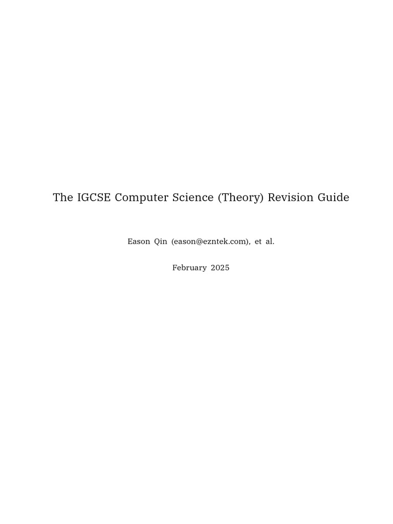 Igcse Computer Science | PDF | Ip Address | Usb