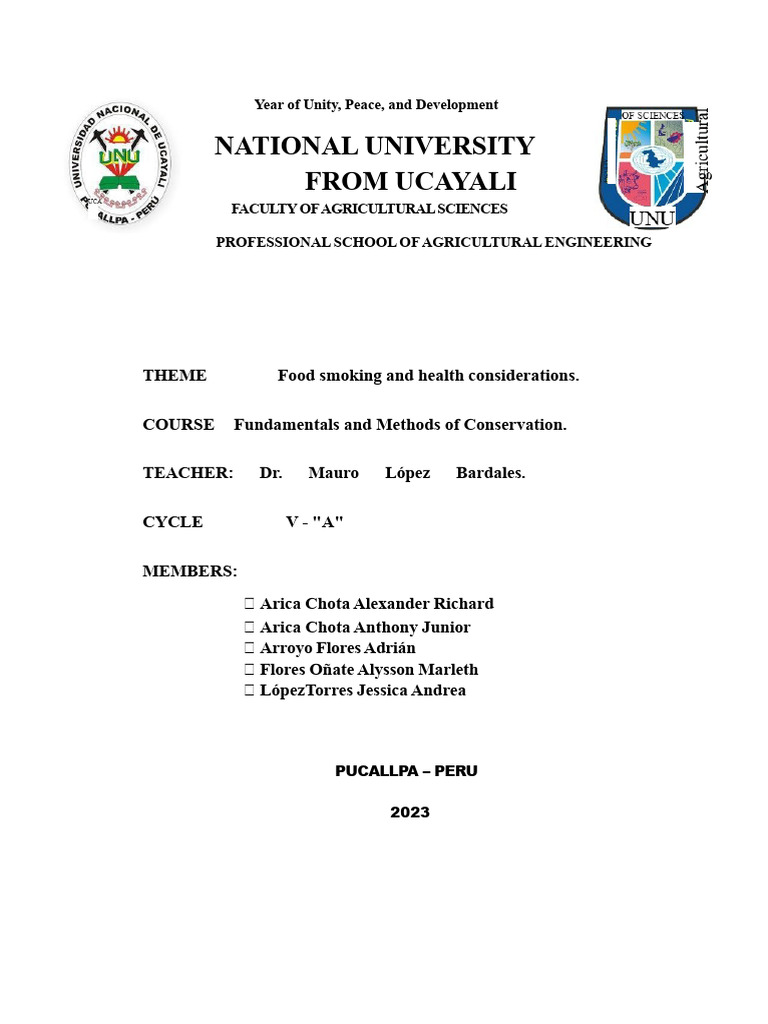 MONOGRAPH 3 - SMOKING OF FOODS - ORIGINAL | PDF | Smoking (Cooking) | Smoke