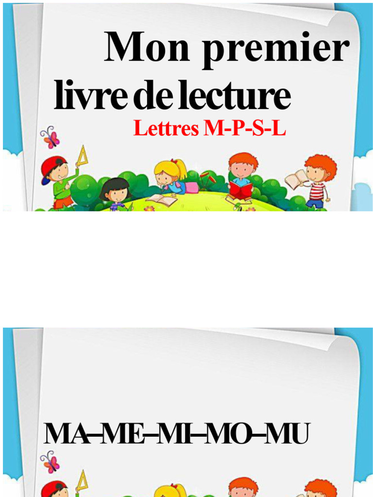Lecture des lettres M à L pour enfants | PDF
