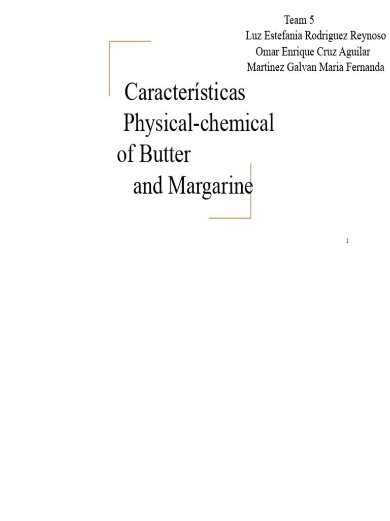 Physical Chemistry Butter (1) | PDF | Margarine | Butter