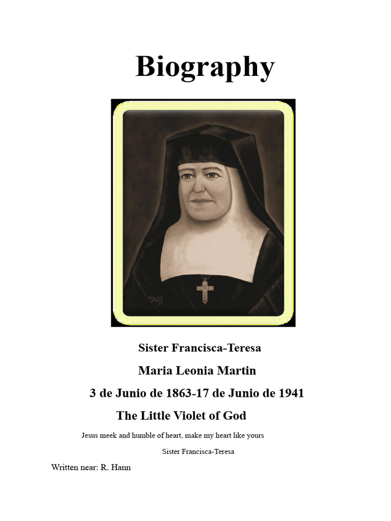 Life of Sister Francisca Teresa - Leonia Martin.pdf | PDF | Nun