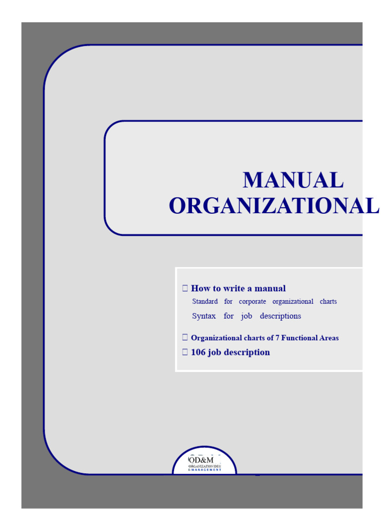 Organizational Manual and Job Descriptions | PDF | Human Resources ...