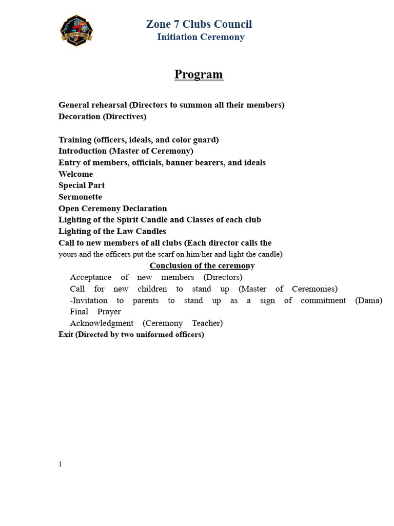 Initiation ceremony | PDF | Jesus | Love