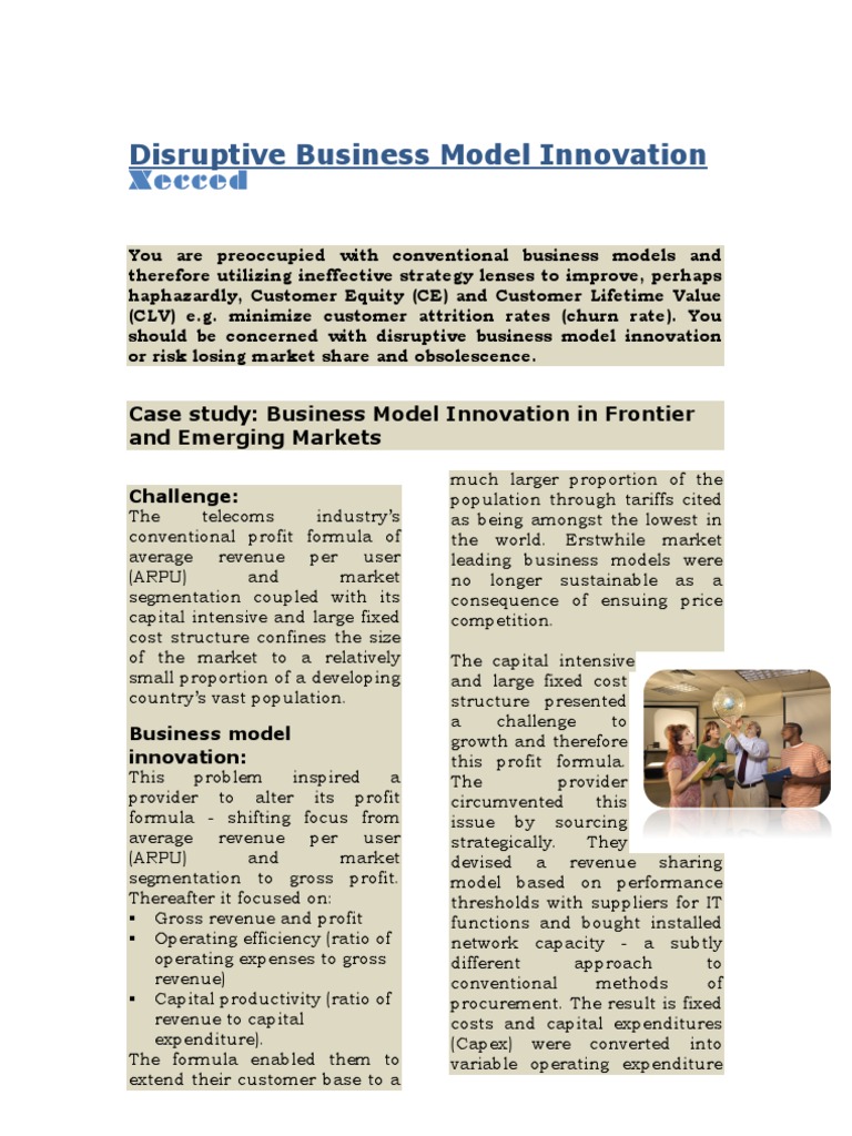 Disruptive Business Model Innovation Case Study | PDF | Business Model ...