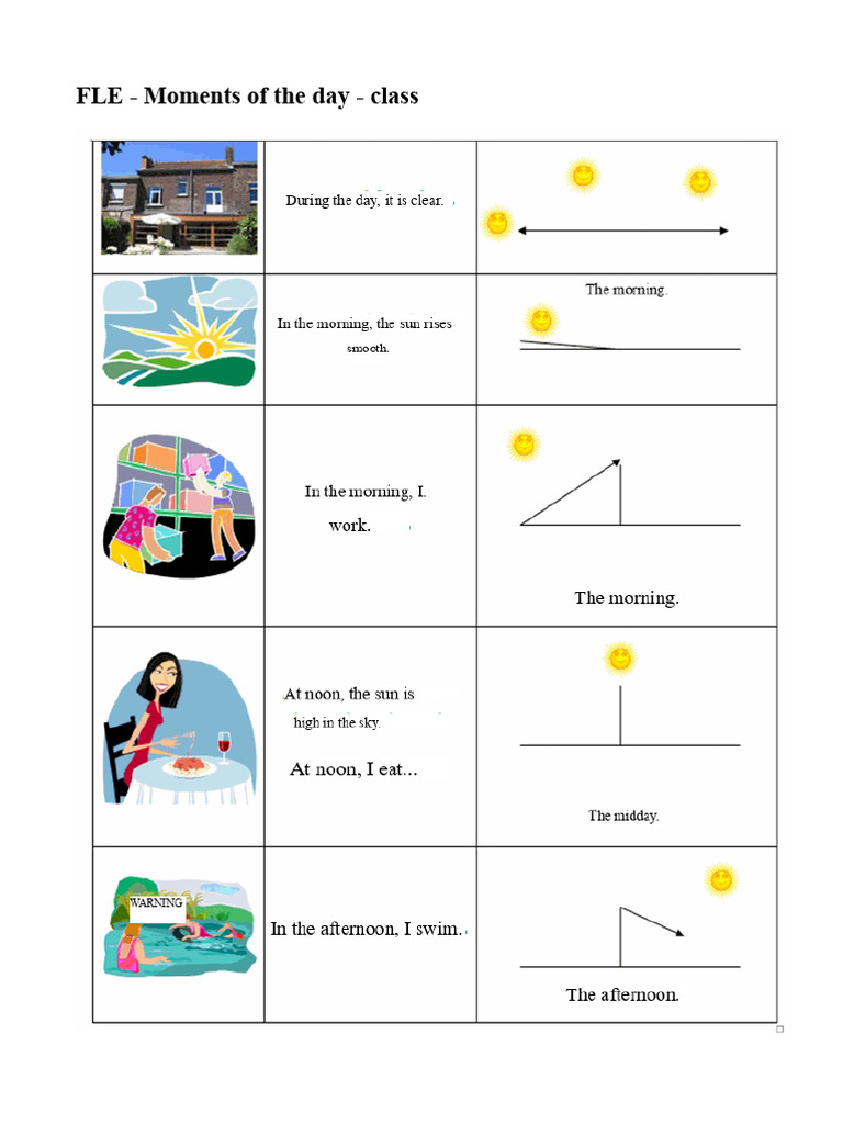 FLE - Moments of the Day | PDF