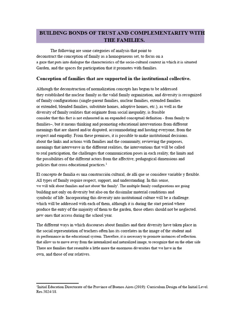 Building Trust with Diverse Families | PDF | Communication | Reality