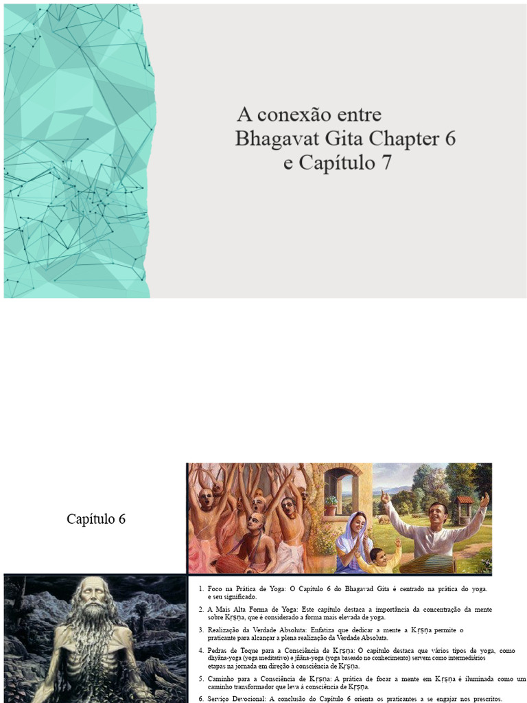 A conexão entre o Capítulo 6 e o Capítulo 7 da Bhagavad Gita | PDF | Ioga | Krishna