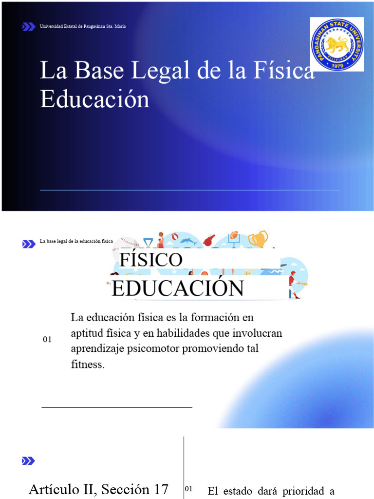 Historia y Base Legal de la Educación Física | PDF | Educación Física ...