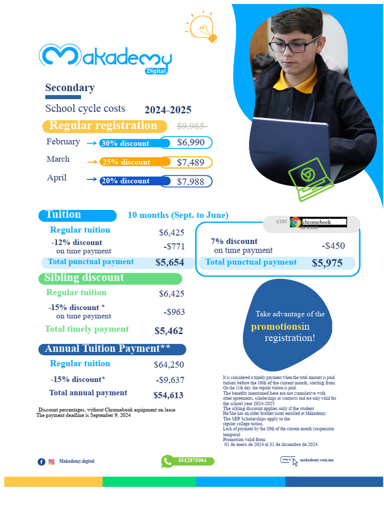 Makademy Secondary Costs 2024-2025 (1) (1) | PDF | Tuition Payments
