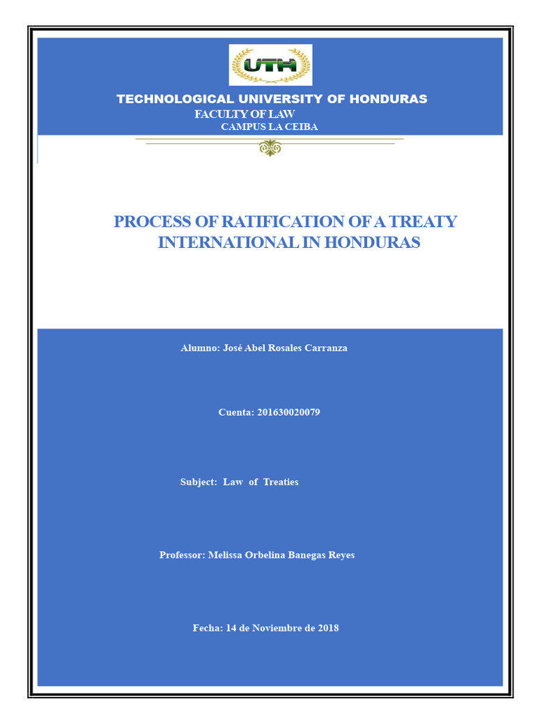 Ratification Process of International Treaties | PDF | Treaty ...