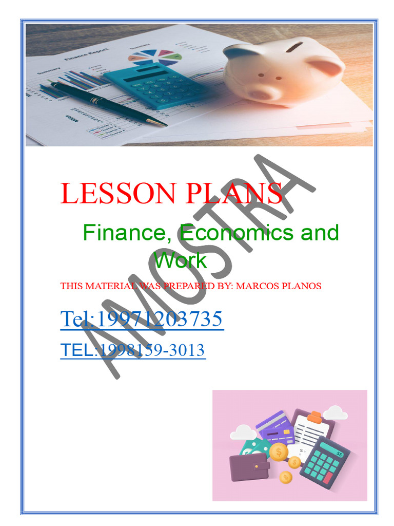 LESSON PLANS FINANCE, ECONOMICS AND WORK 2025 SAMPLE | PDF | Investing ...