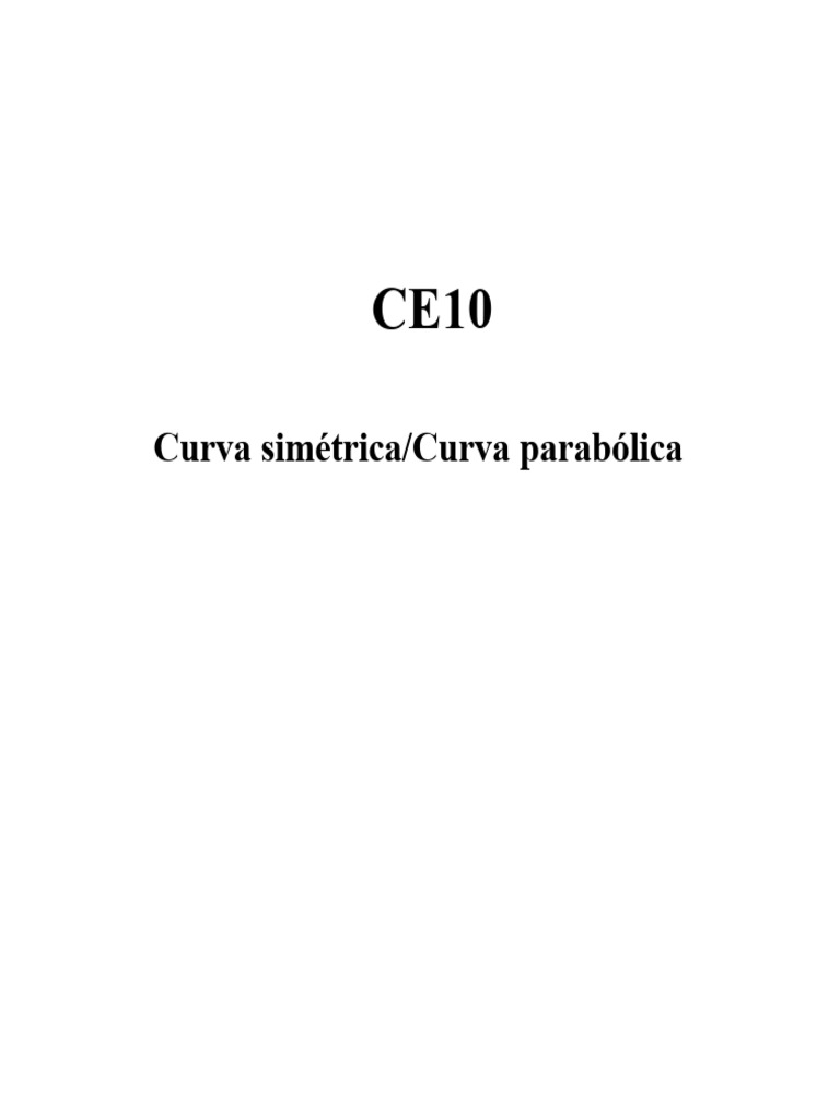 5.-Curvas Parabólicas Simétricas | PDF | Curva | Pendiente