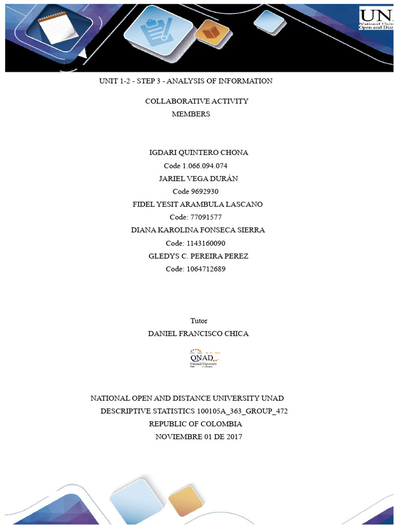 Unit 1-2 - Step 3 - Information Analysis | PDF | Median | Skewness