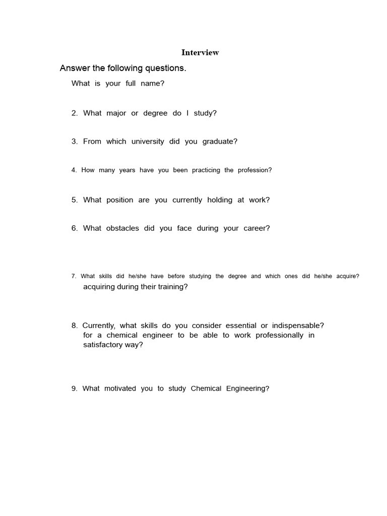 Chemical Engineering Career Insights | PDF