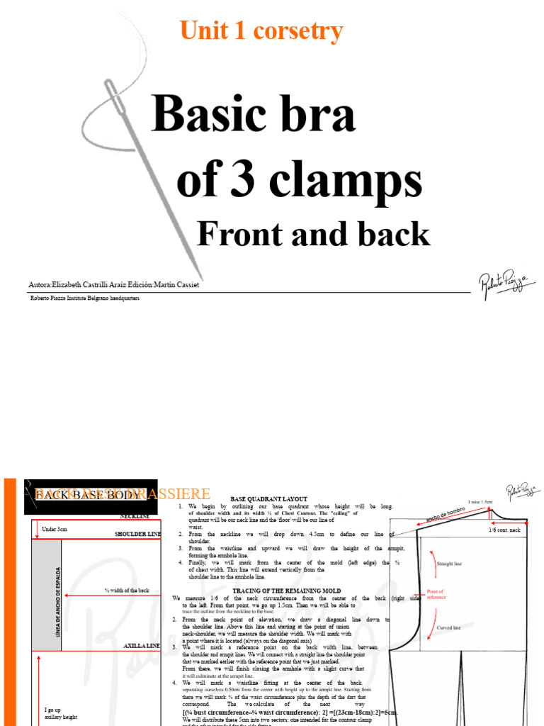 bra base with 3 darts | PDF | Length | Waist