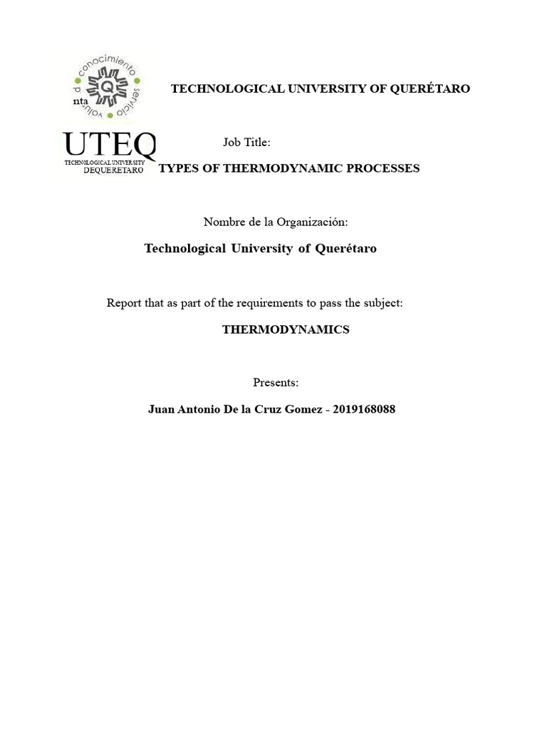 Types of Thermodynamic Processes Explained | PDF | Heat | Gases