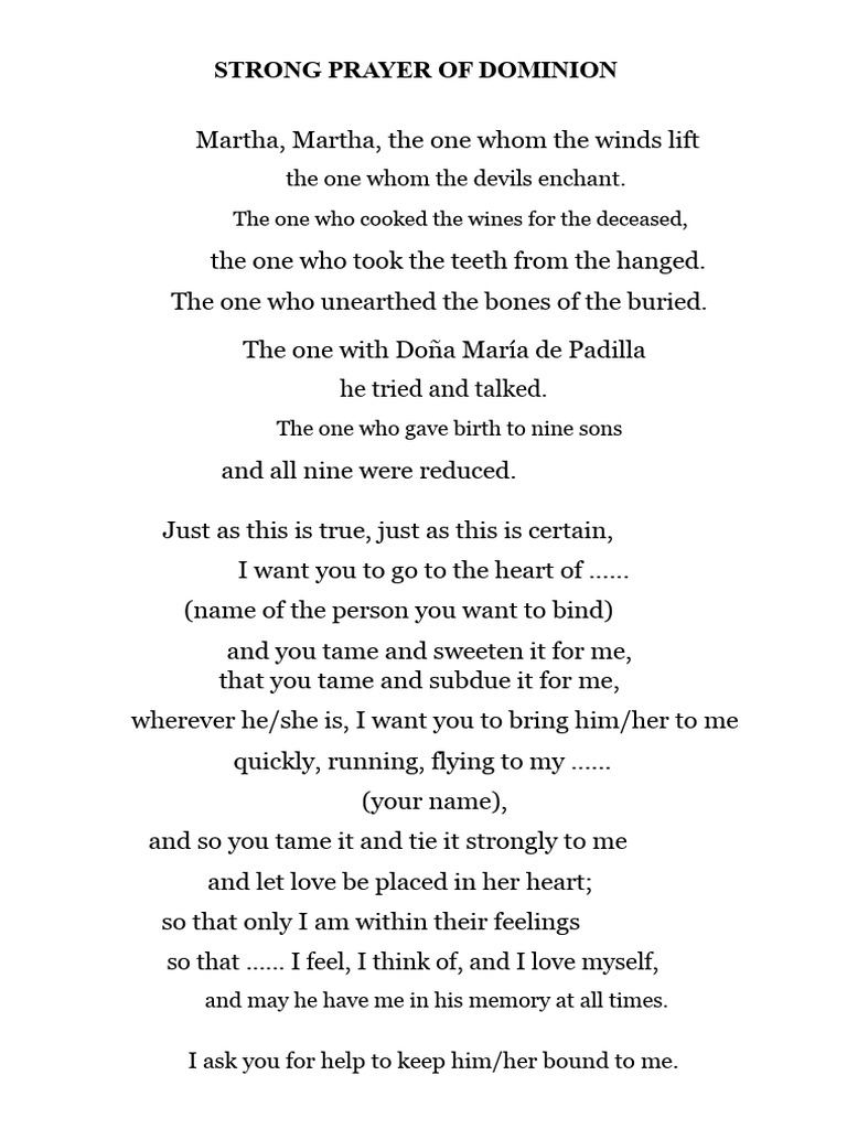 Powerful Love Binding Prayer | PDF