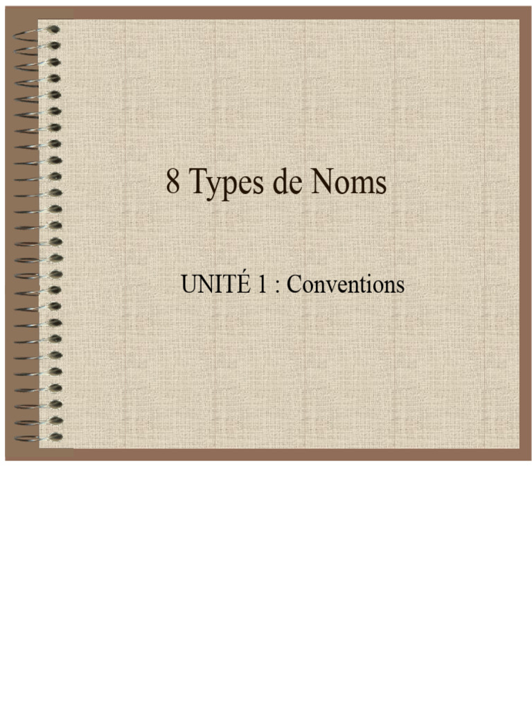Types de Noms et Leur Utilisation | PDF | Linguistique | Morphologie ...