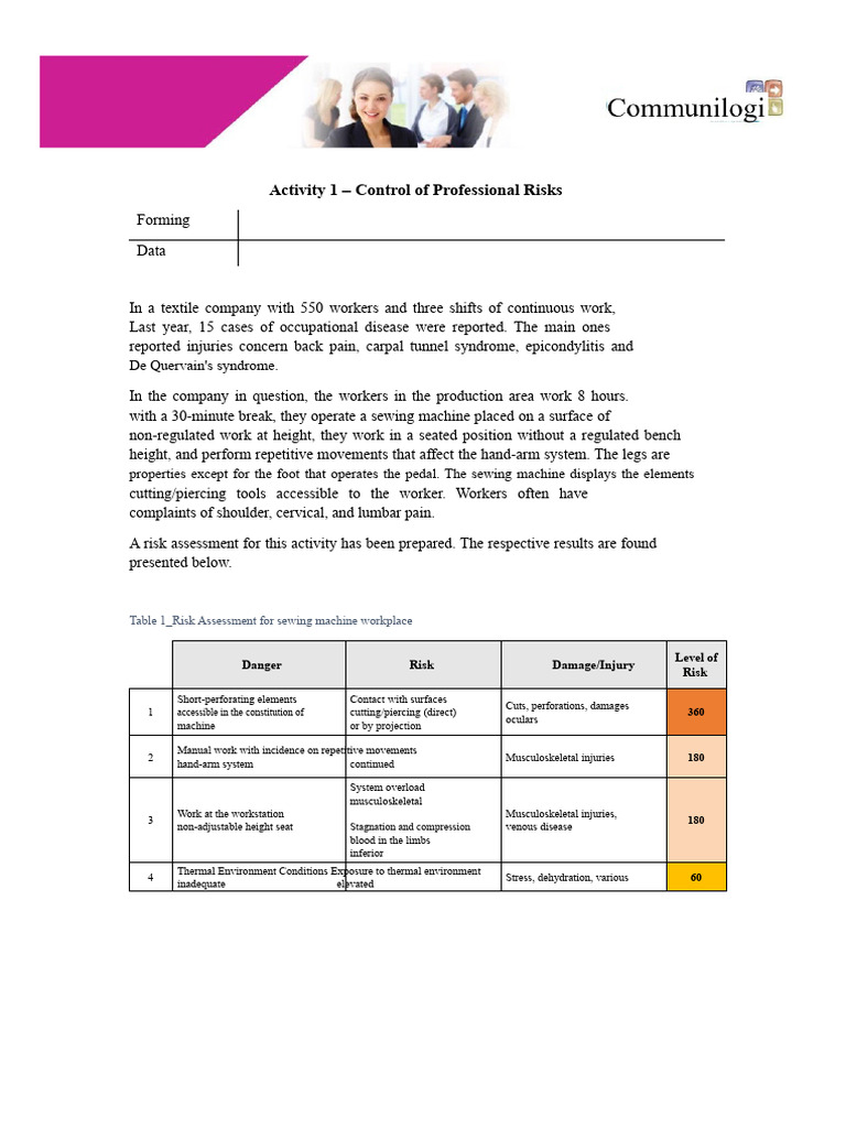 Activity - Professional Risk Control | PDF | Diseases And Disorders ...