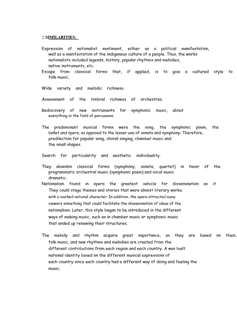 Main Similarities and Differences Between 19th Century Nationalism and ...