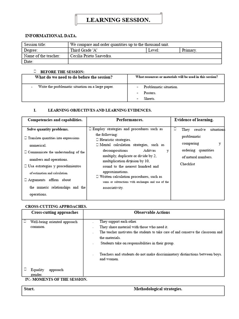 Third Grade Math: Comparing Quantities | PDF | Teachers | Cognition