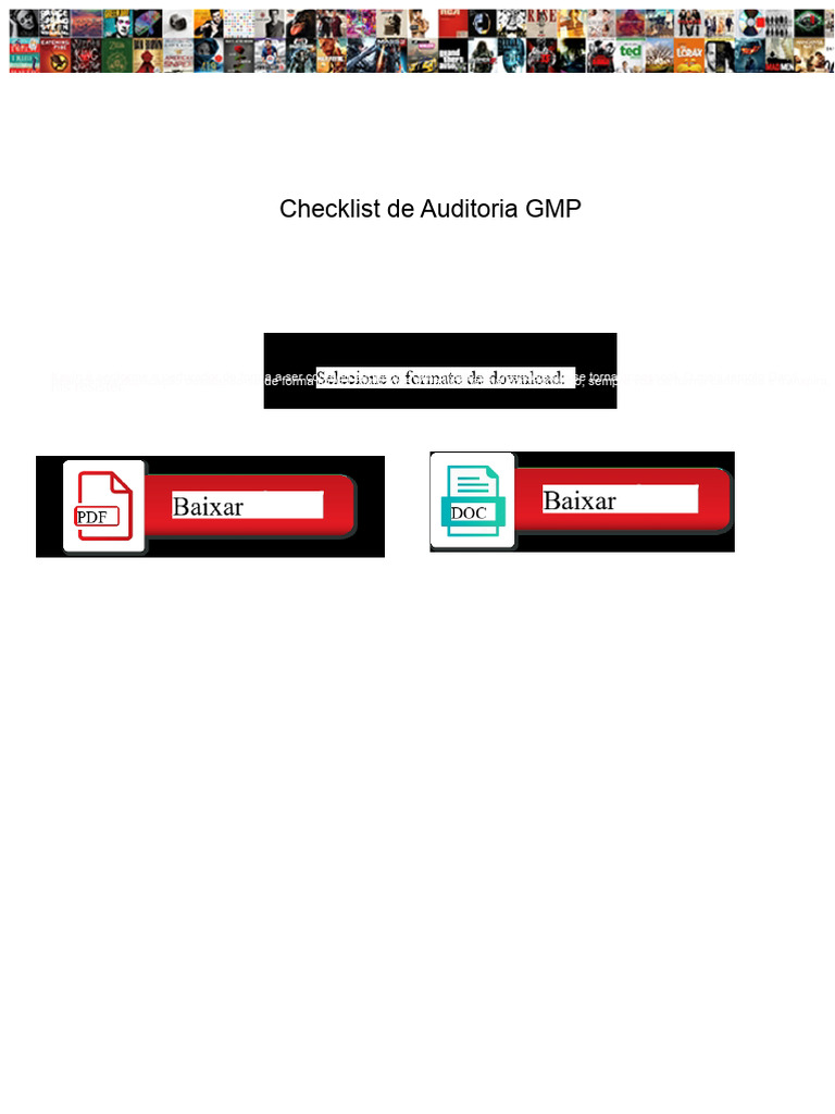 Checklist de Auditoria GMP Essencial | PDF | União Europeia | Food and ...