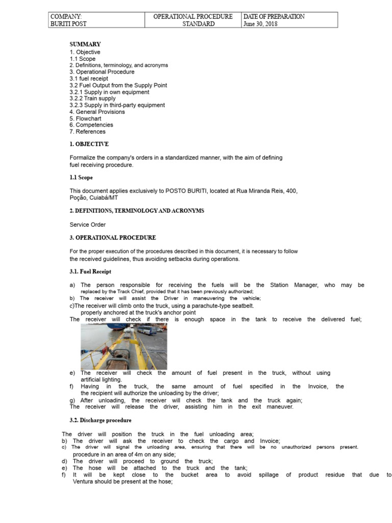 STANDARD OPERATING PROCEDURE | PDF