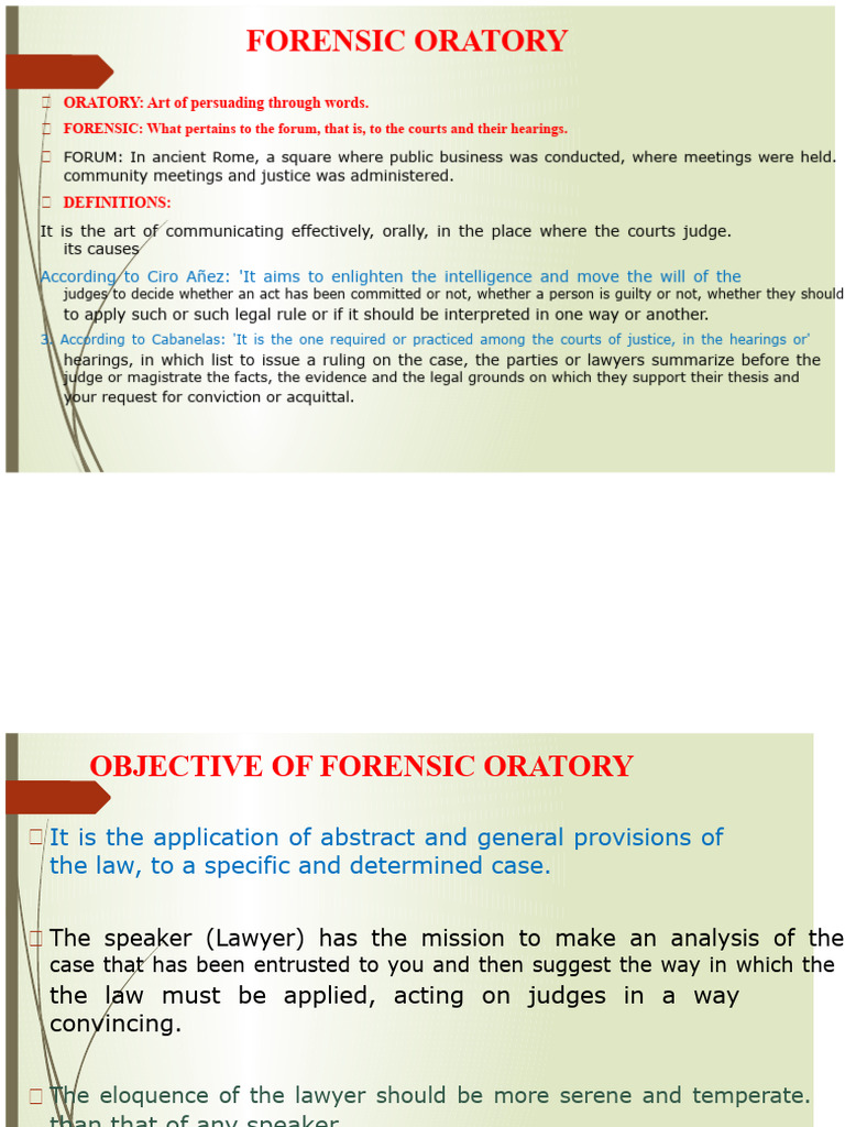 FORENSIC ORATORY INTRODUCTION | PDF | Rhetoric | Public Speaking