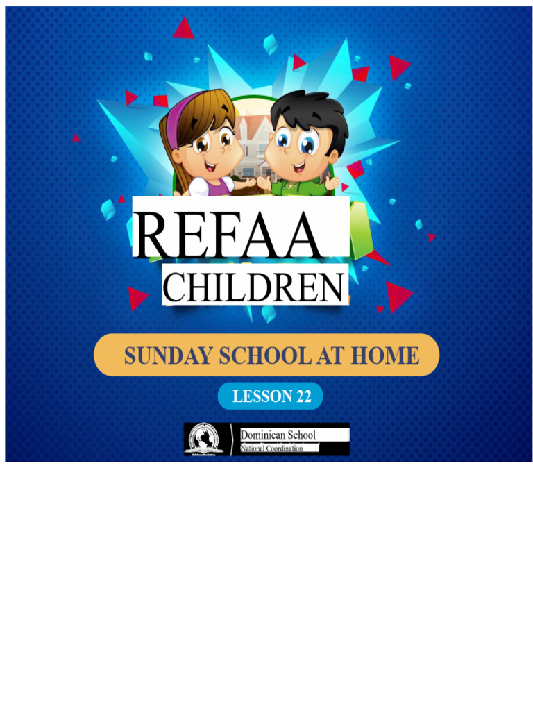 Lesson 22 of Refam Children's Sunday School at Home | PDF | Moses ...