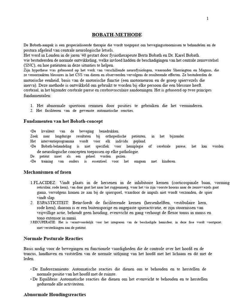 BOBATH-METHODE | PDF