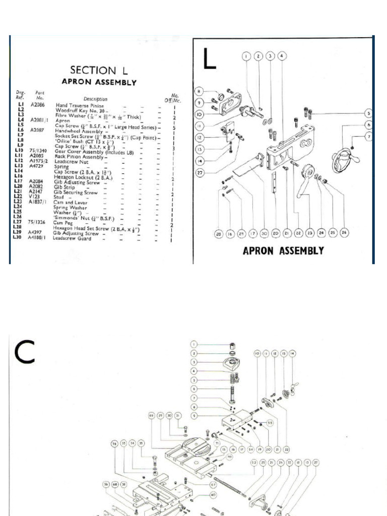 Myford Assembly Diagrams | PDF