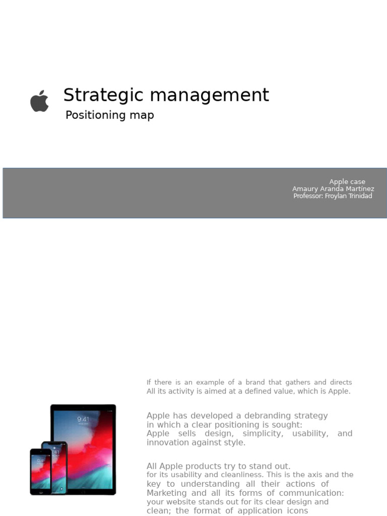 Apple’s Strategic Positioning Analysis | PDF
