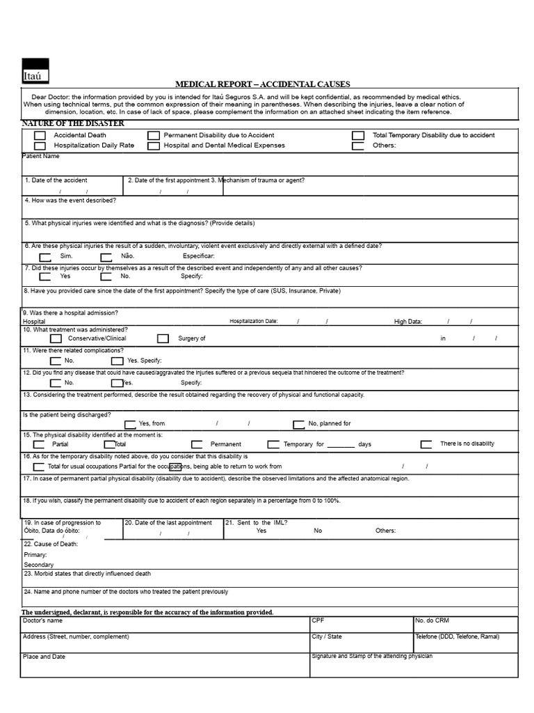 Medical Report | PDF | Hospital | Disability