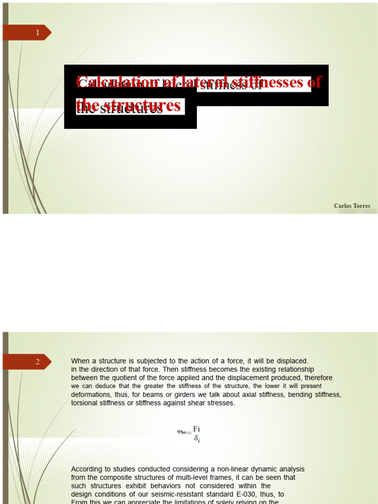 14-__Calculation_of_stiffness_-_1.pptx | PDF | Stiffness | Structural ...