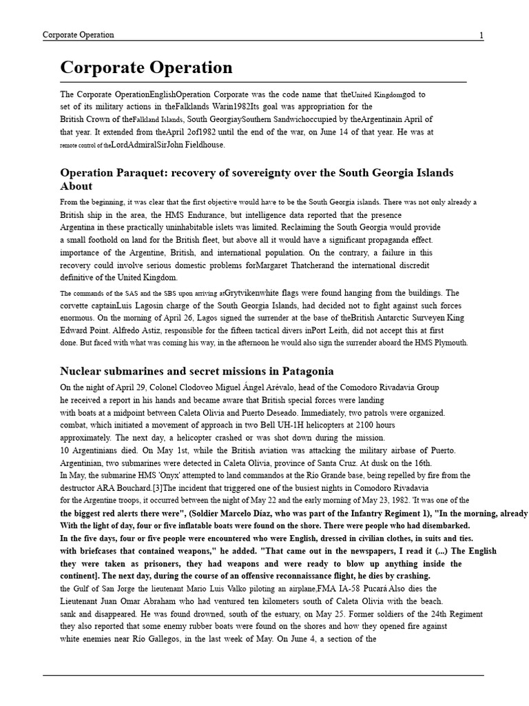 Corporate Operation | PDF | Warfare | Naval Warfare