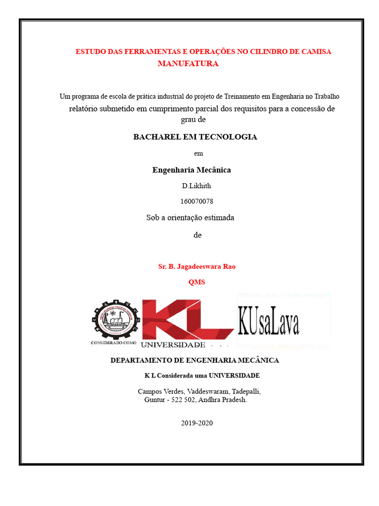 processo de fabricação de camisas de cilindro | PDF | Tratamento ...