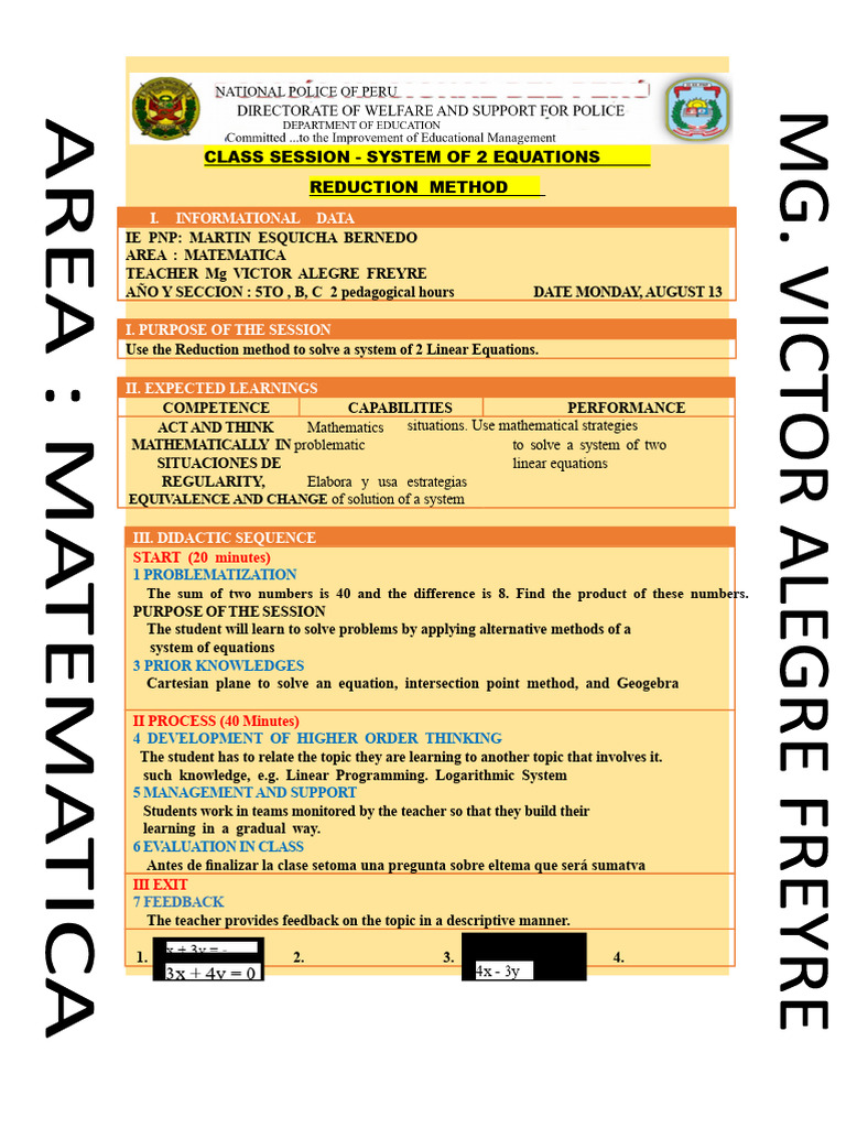 Class Session System of Equations | PDF | Equations | Applied Mathematics