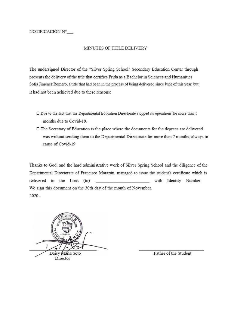 DEED OF TITLE DELIVERY | PDF | Educational Stages | Qualifications