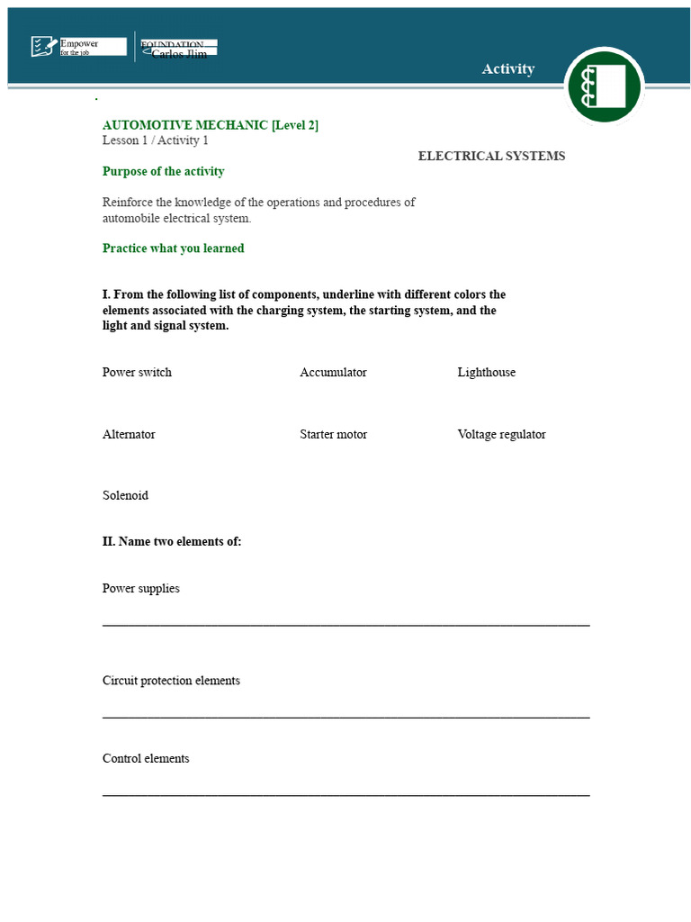 Electrical System Questionnaire PDF | PDF | Power Supply | Electromagnetism