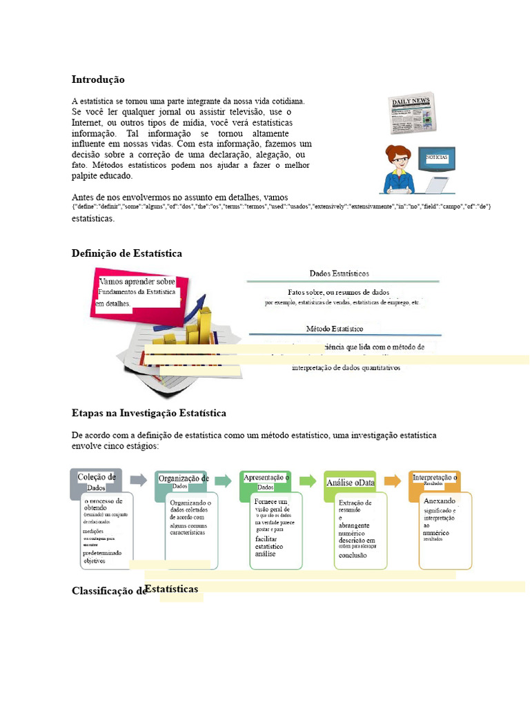 Fundamentos da Estatística: Definições e Tipos | PDF | Estatísticas ...