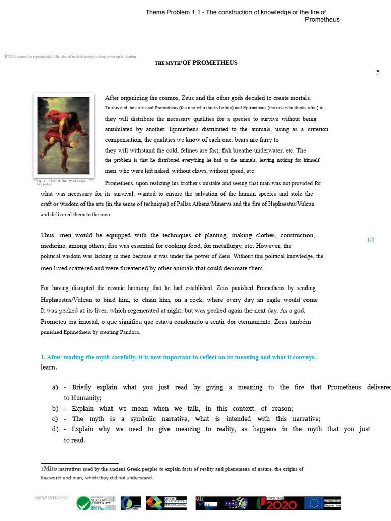 File - the myth of Prometheus | PDF | Prometheus | Zeus