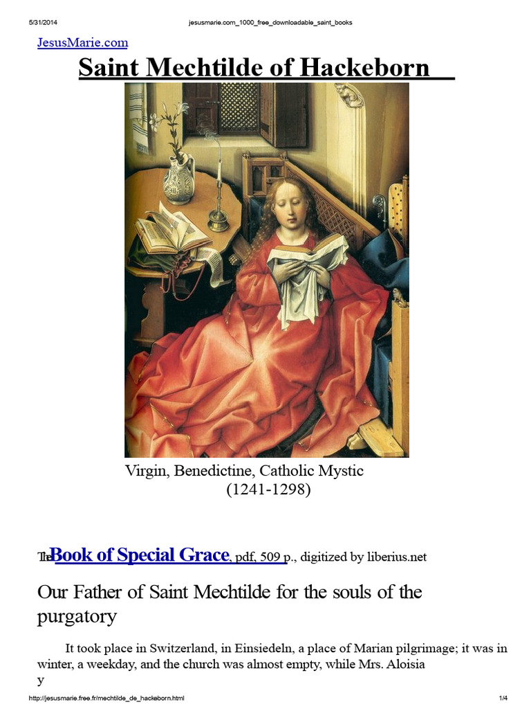 St. Mechtilde's Prayer for Purgatory | PDF | Purgatory | Religious ...