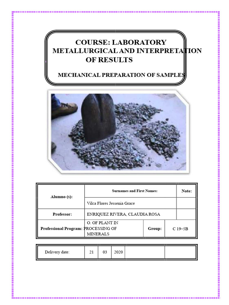 Mechanical Sample Preparation Techniques | PDF | Mill (Grinding ...