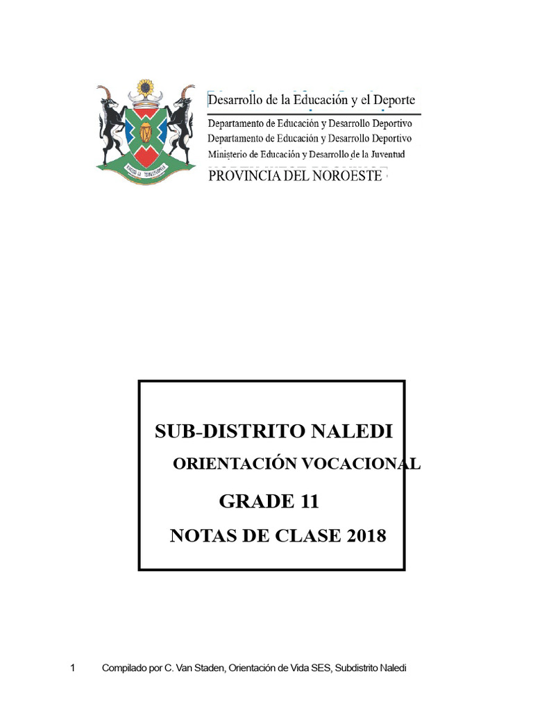 Notas de Clase de Naledi, Grado 11, 2018 | PDF | Legislatura | Gobierno