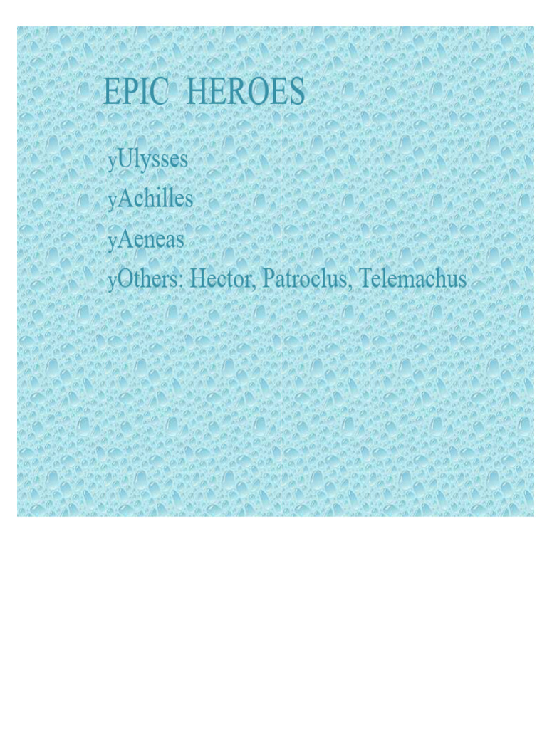 Epic Heroes | PDF | Hector | Epic Poetry